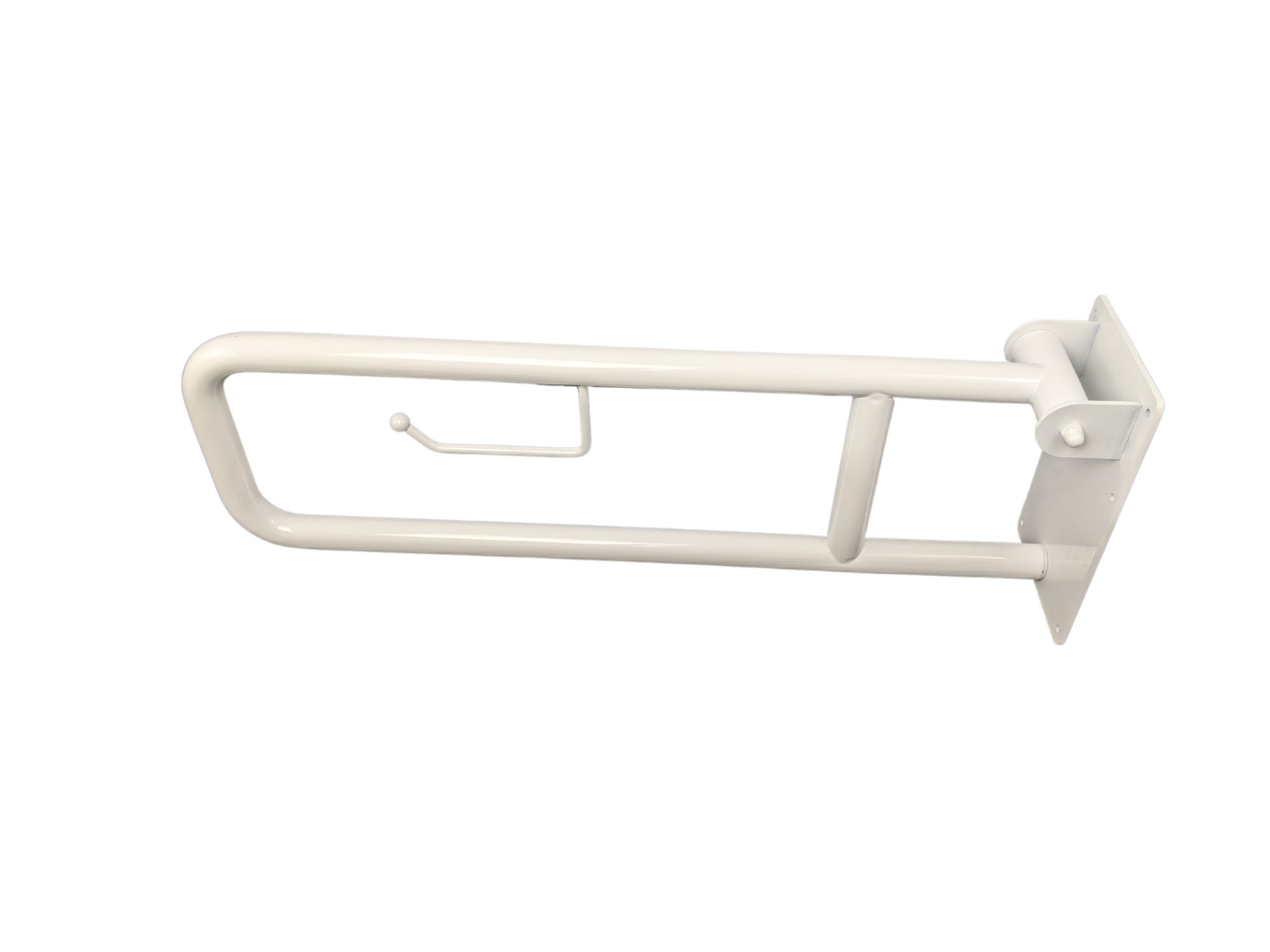 Flip Down, Swing Up Grab Bar with Toilet Paper Holder | CSI Bathware