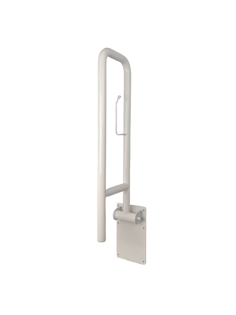 Flip Down, Swing Up Grab Bar with Toilet Paper Holder | CSI Bathware