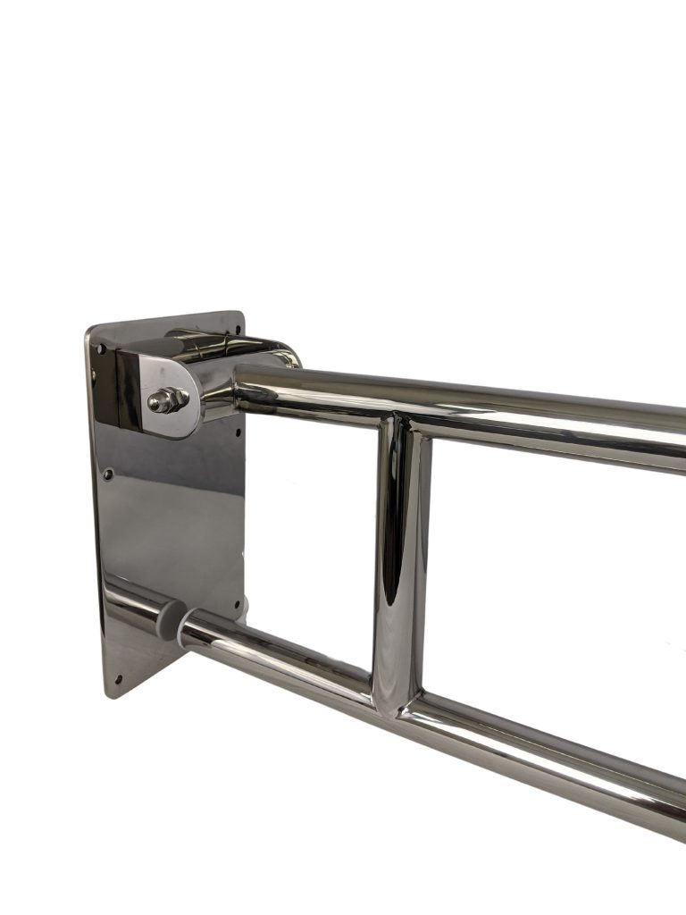 Flip Down, Swing Up Grab Bar with Toilet Paper Holder | CSI Bathware